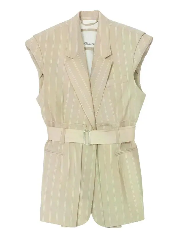 3.1 Phillip Lim Striped Waistcoat - Brown