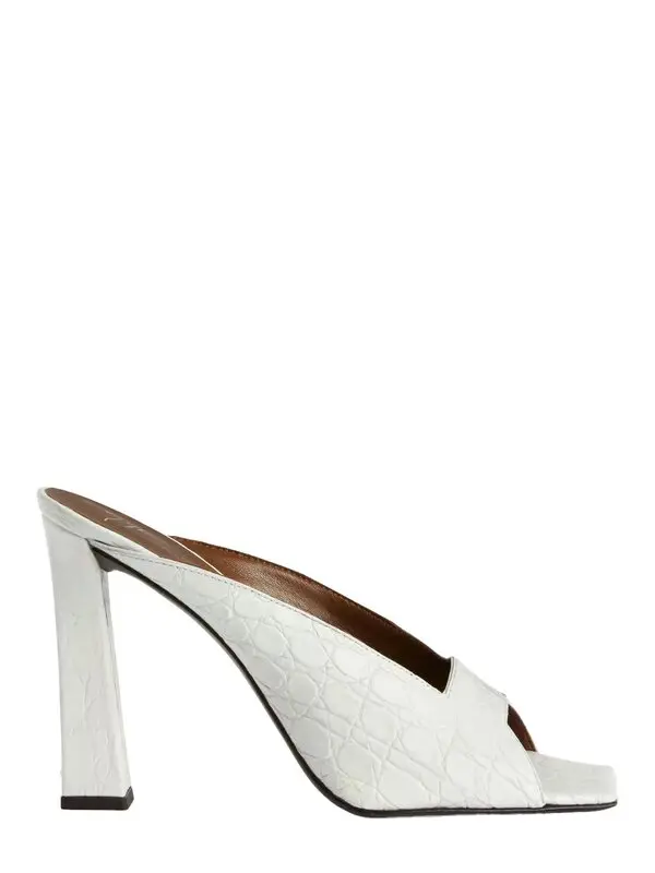 GIUSEPPE ZANOTTI 105mm Leather Sandals - White