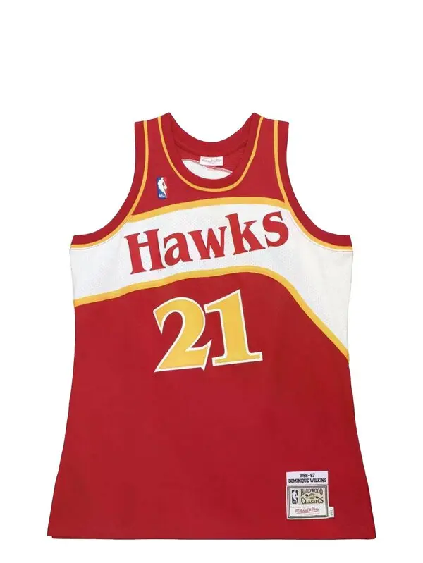 Mitchell & Ness Nba Atlanta Hawks 1987 Dominique Wilkins Authentic Jersey Tank Top - Red