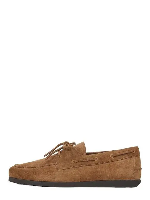 Vince Marin Suede Lace-up Loafer - Natural