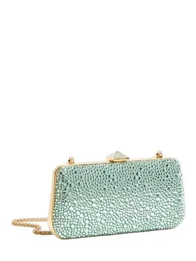 Valentino Garavani Carry Secrets Rhinestone Minaudiere - Gold