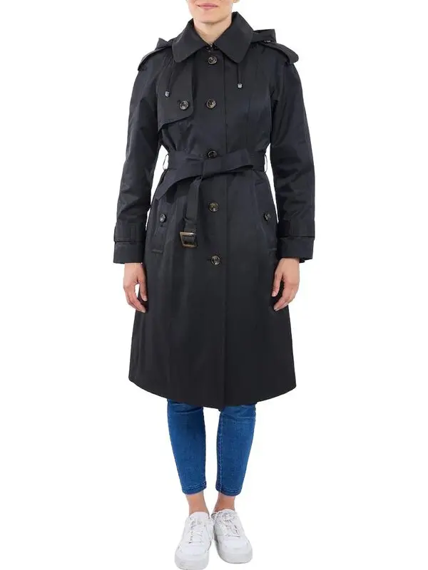 London Fog Cotton-blend Trench Coat - Black