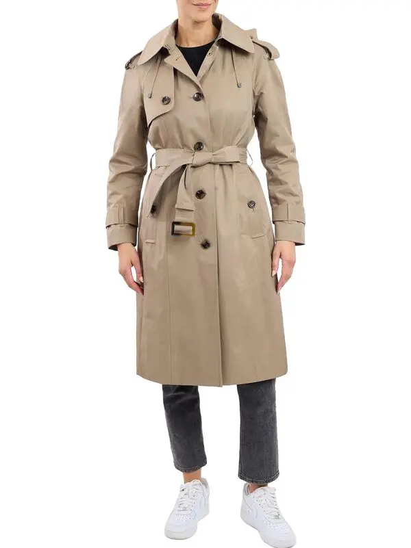 London Fog Cotton-blend Trench Coat - Driftwood