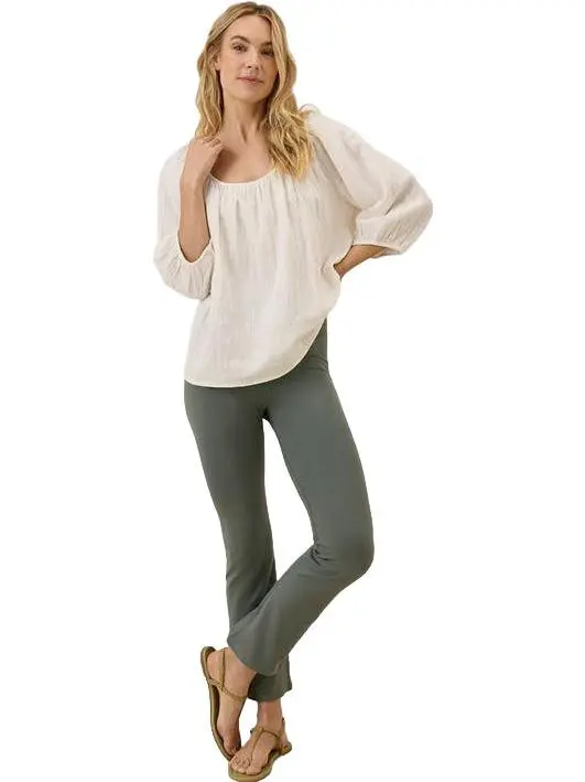 PACT Organic Cotton Cropped Bootcut Legging - Castor Grey