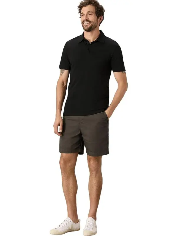 PACT Luxe Stretch Jersey Slim Polo - Black