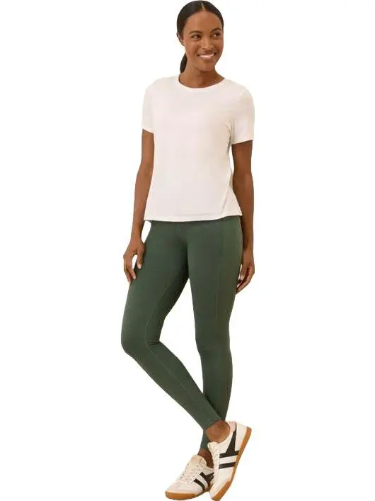 PACT On The Go-to Pocket Legging Made With Organic Cotton - Pine Green