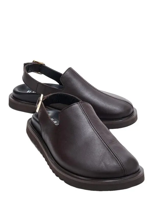 FOREVER & ALWAYS SHOES Laby Leather Clogs - Brown Leather