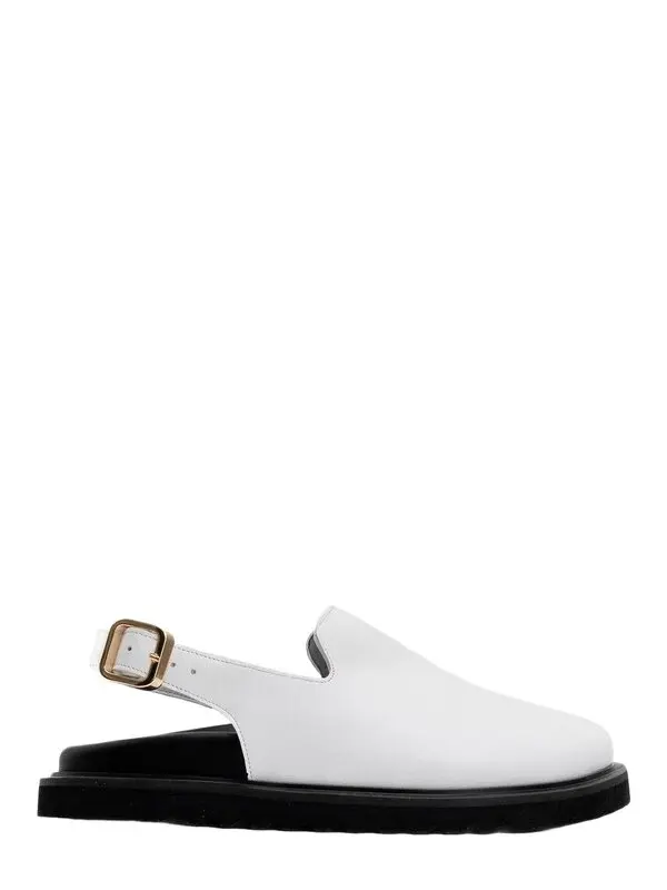 FOREVER & ALWAYS SHOES Laby Leather Clogs - White Leather