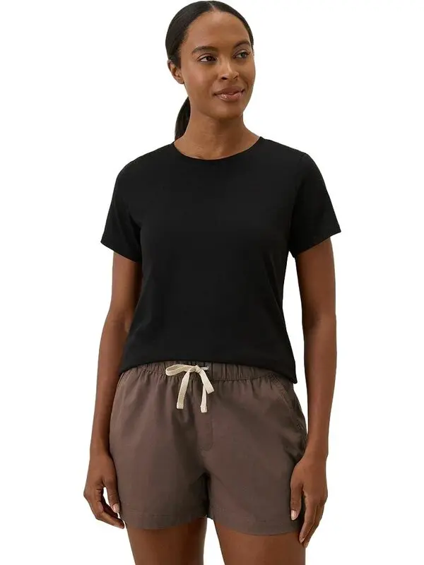 PACT Luxe Stretch Jersey Slim Tee - Black