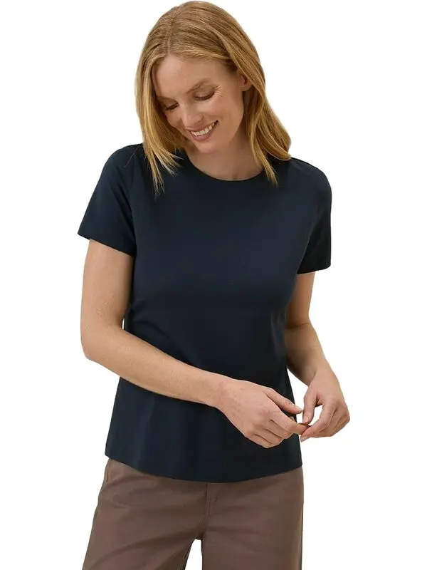 PACT Luxe Stretch Jersey Slim Tee - Midnight Blue