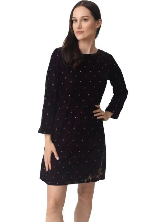 RAAS Lica Hand-embroidered Velvet Mini Dress - Wine