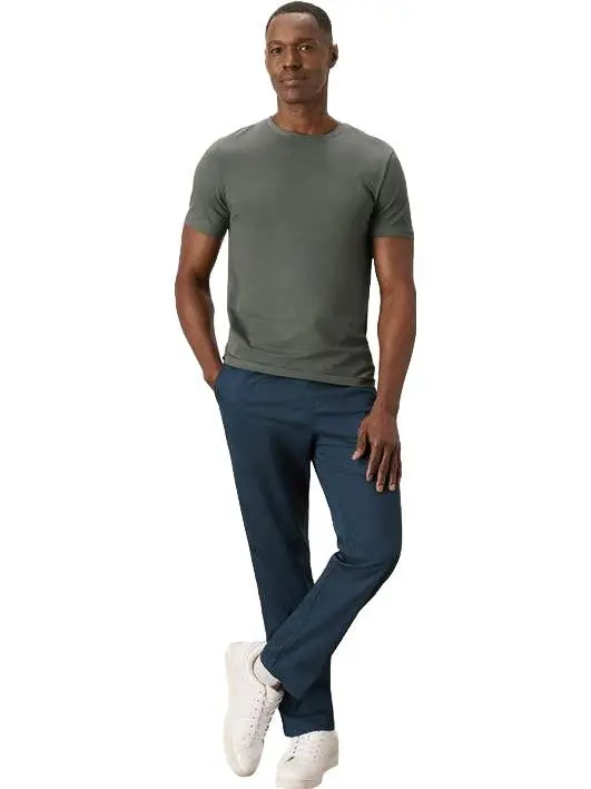 PACT Luxe Stretch Jersey Slim Crew Neck Tee - Castor Grey