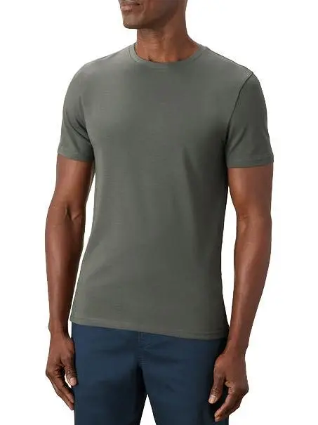 PACT Luxe Stretch Jersey Slim Crew Neck Tee - Castor Grey