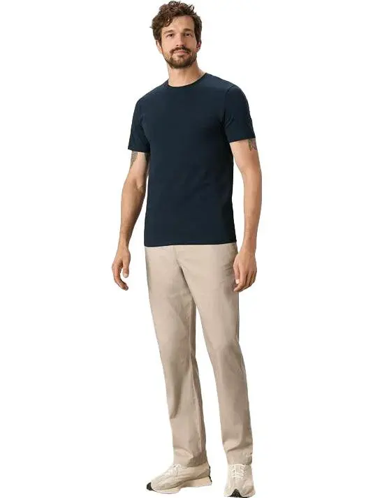 PACT Luxe Stretch Jersey Slim Crew Neck Tee - Midnight Blue