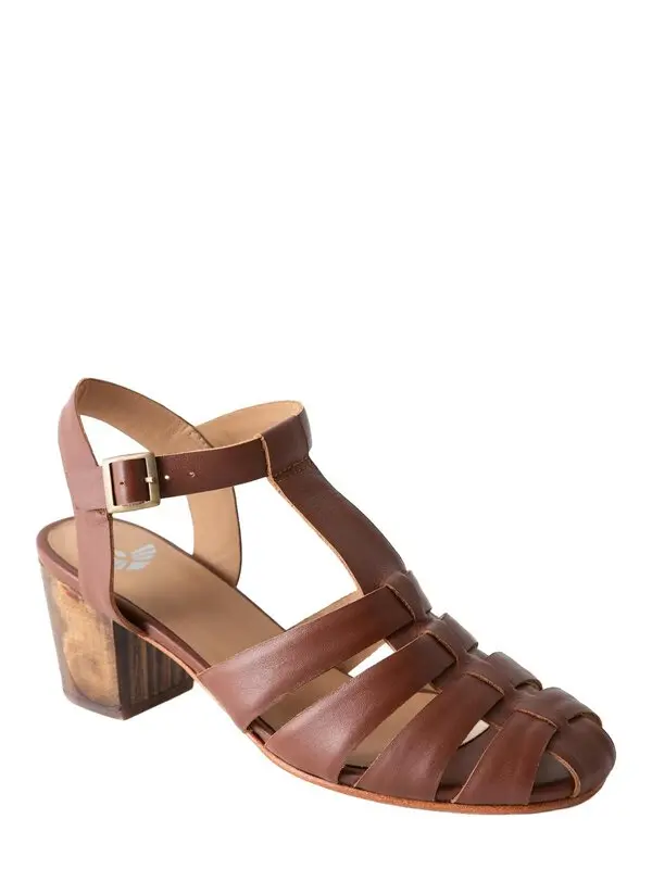 FORTRESS Golde Heeled Fisherman Sandal - Chocolate