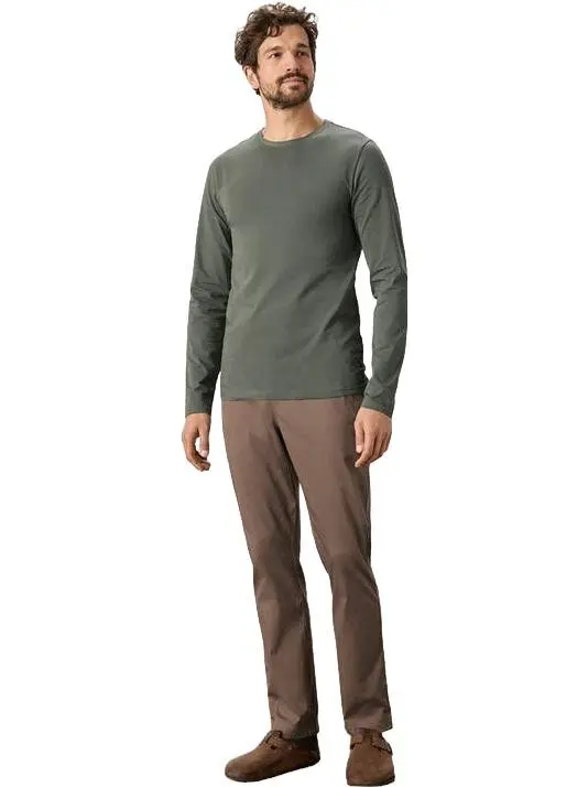 PACT Organic Cotton Luxe Stretch Jersey Slim Long Sleeve Tee - Castor Grey