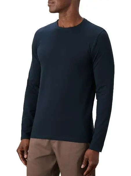 PACT Organic Cotton Luxe Stretch Jersey Slim Long Sleeve Tee - Midnight Blue