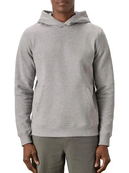 PACT Organic Cotton Cloud Brushed Fleece Pullover Hoodie - Heather Grey