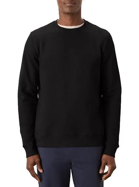PACT Organic Cotton Cloud Brushed Fleece Crew Sweatshirt - Black