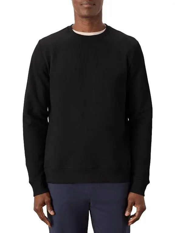 PACT Organic Cotton Cloud Brushed Fleece Crew Sweatshirt - Black