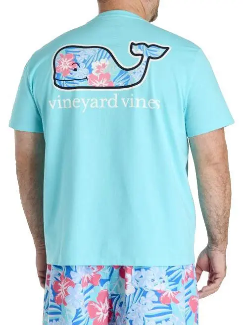 Vineyard Vines Big & Tall Chappy Floral Whale T-shirt - Turqs