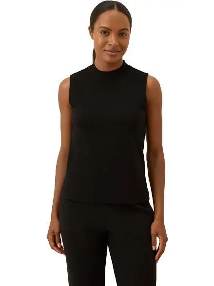PACT Organic Cotton Mock Neck Shell - Black