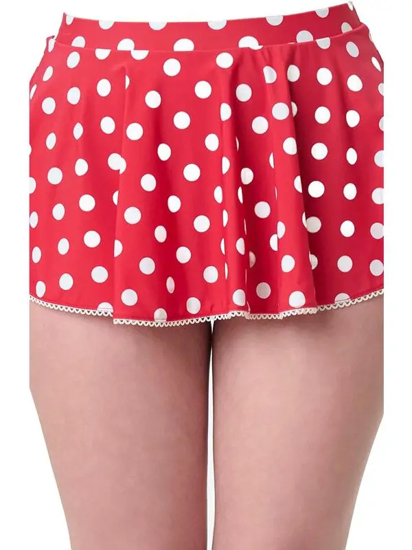 Unique Vintage Coronado Swim Skirt - Red Dots