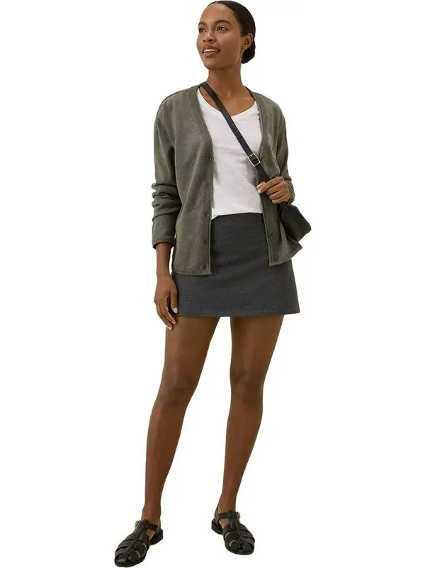 PACT Organic Cotton Pocket Skort - Charcoal Heather