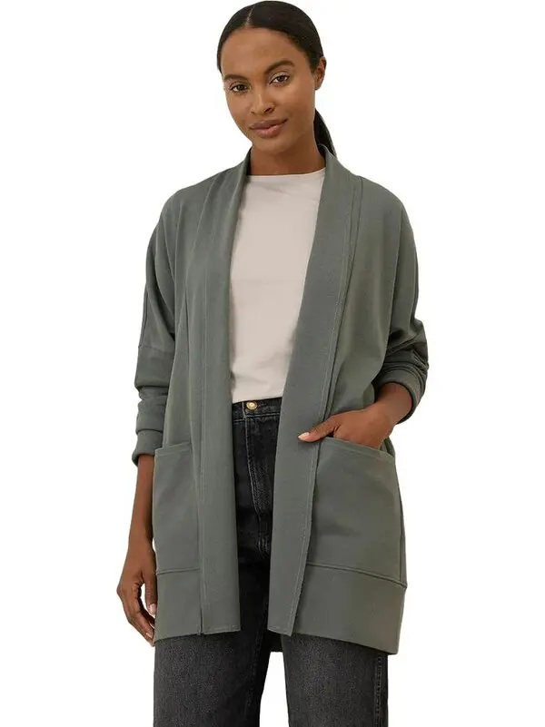 PACT Organic Cotton Airplane Wrap Cardigan - Castor Grey