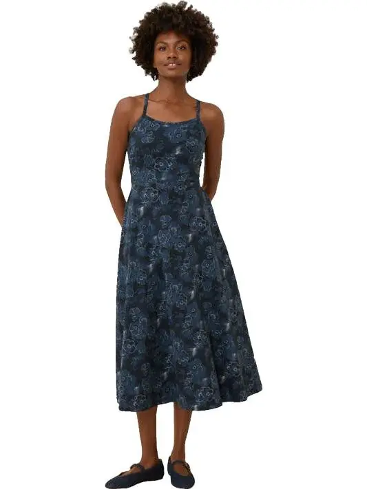 PACT Fit & Flare Midi Dress - Solstice Floral