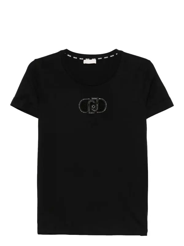 Liu Jo Logo-embroidered T-shirt - Black
