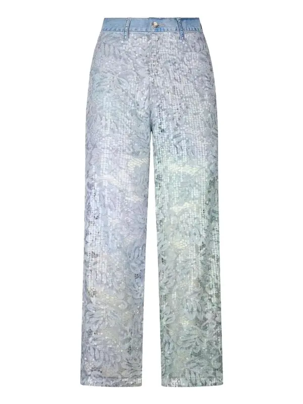 Liu Jo Floral-lace Jeans - Blue