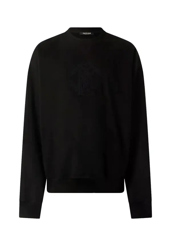 Roberto Cavalli Logo-embroidered Sweatshirt - Black