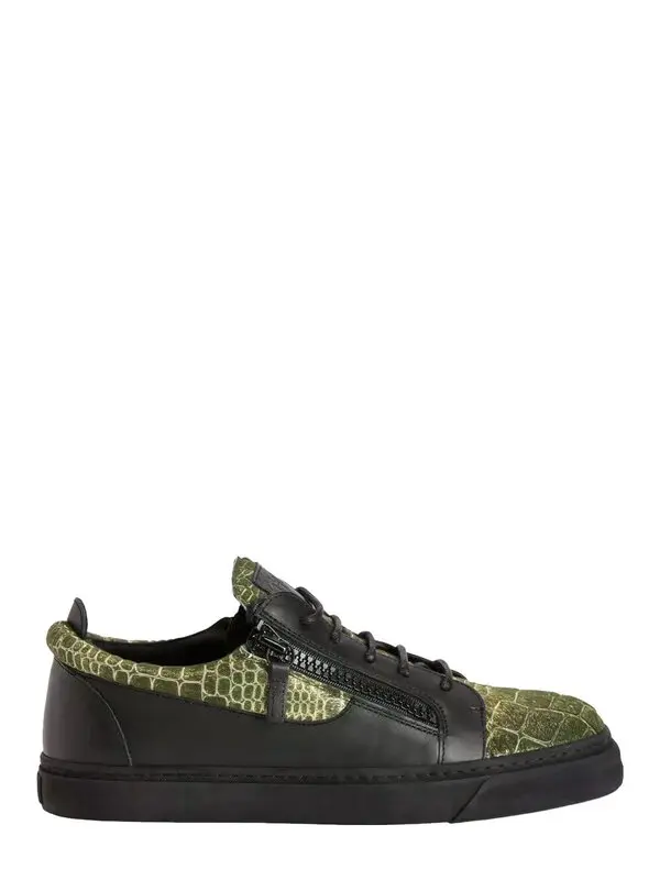GIUSEPPE ZANOTTI Frankie Double-zip Low-top Sneakers - Black