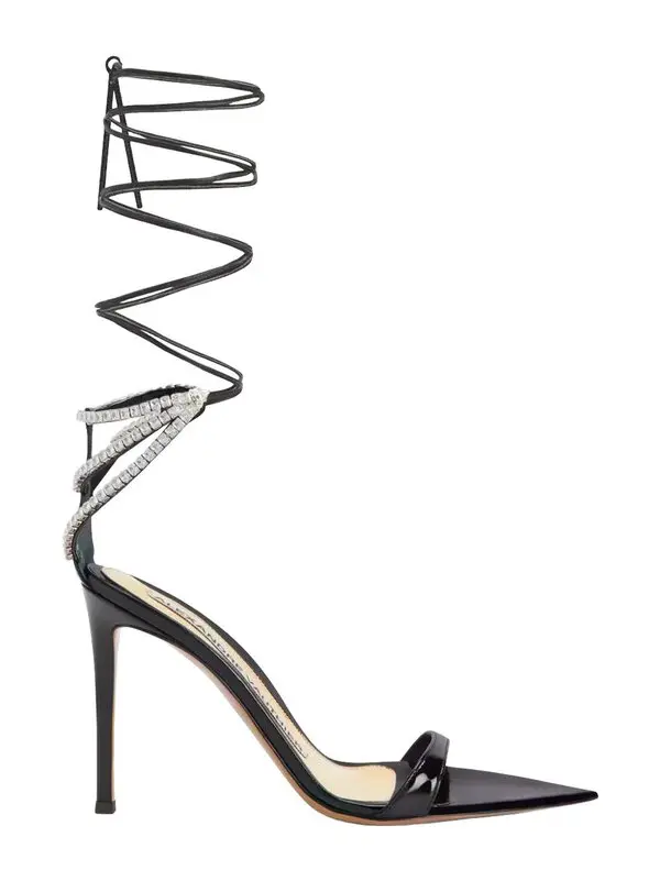 Alexandre Vauthier Rhinestone-embellished Sandals - Black