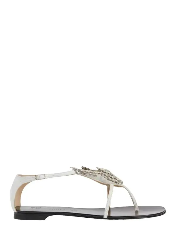 GIUSEPPE ZANOTTI Calla Flowers Sandals - White
