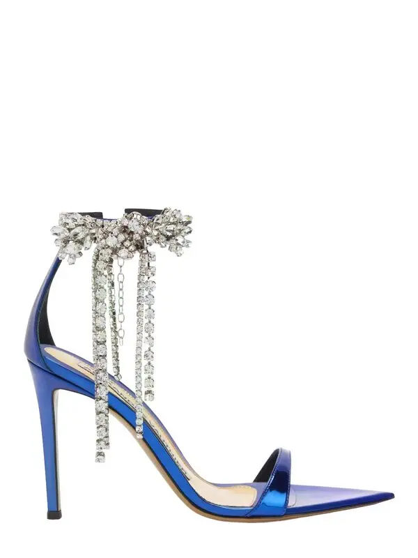 Alexandre Vauthier 105mm Rhinestone-embellished Sandals - Blue