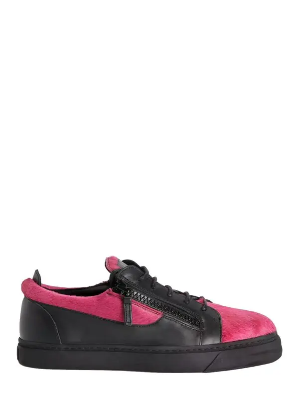 GIUSEPPE ZANOTTI Frankie Double-zip Low-top Sneakers - Pink