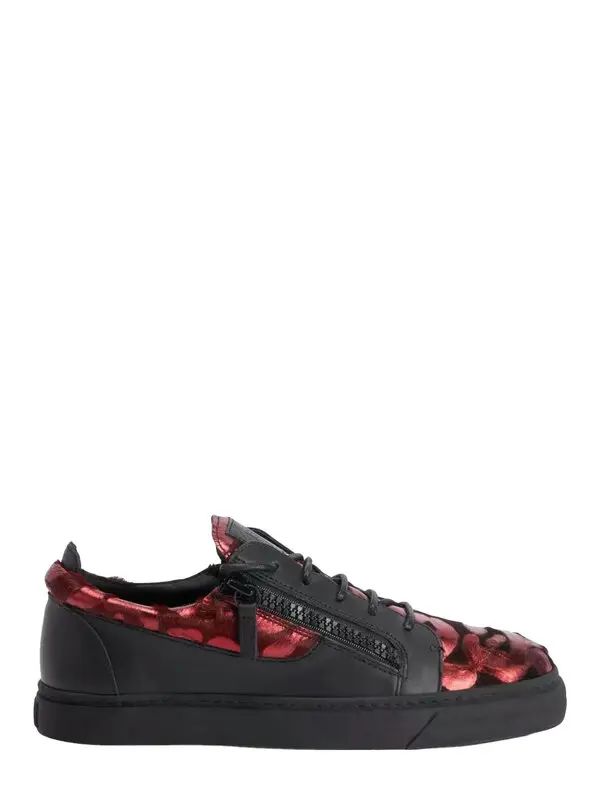 GIUSEPPE ZANOTTI Frankie Double-zip Low-top Sneakers - Red