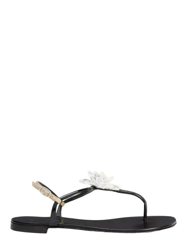 GIUSEPPE ZANOTTI Letizia Flat Sandals - Black
