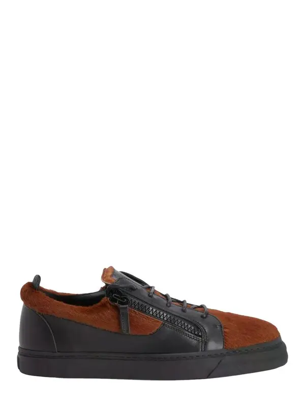 GIUSEPPE ZANOTTI Frankie Double-zip Low-top Sneakers - Brown