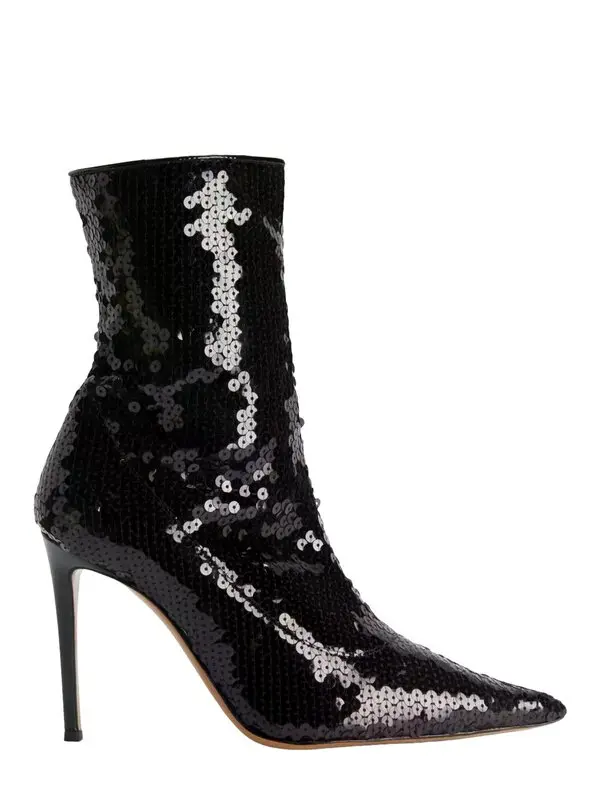 Alexandre Vauthier 100mm Sequin-embellished Boots - Black