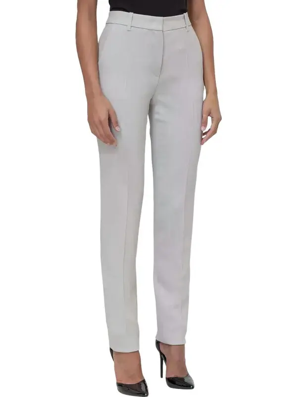 Emporio Armani High-waisted Slim Trousers - Grey