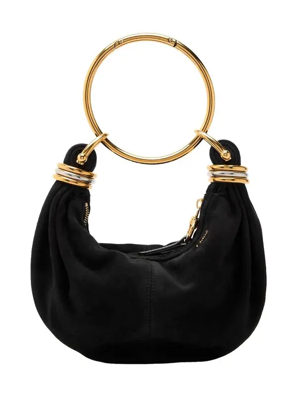 Chloé Suede Top Handle Bag - Black