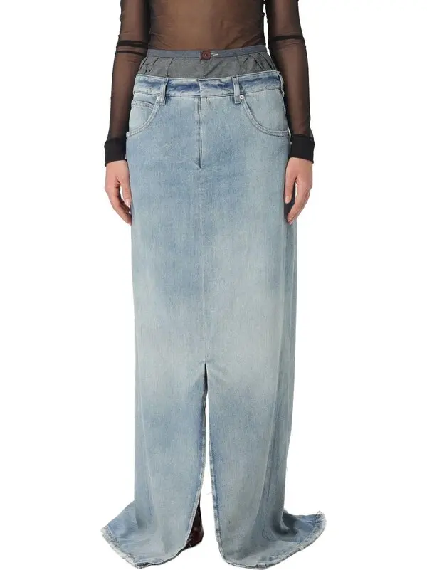 MAISON MARGIELA Denim Maxi Skirt - Blue