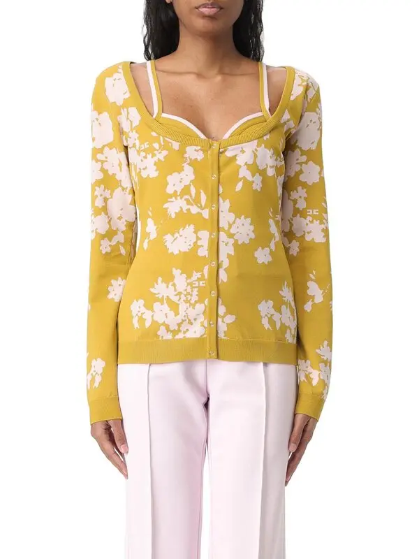 Elisabetta Franchi Floral Print Cardigan - Yellow