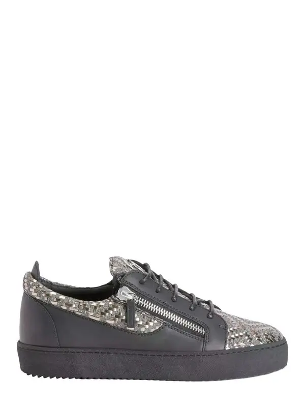 GIUSEPPE ZANOTTI Frankie Double-zip Low-top Sneakers - Grey
