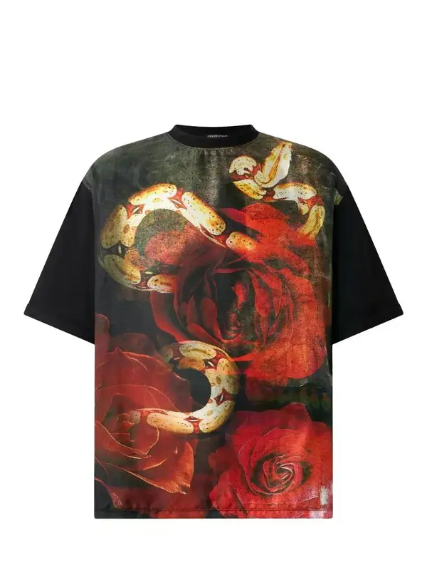 Roberto Cavalli Graphic-print T-shirt - Black