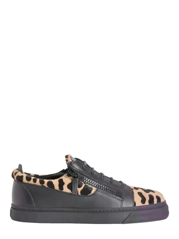 GIUSEPPE ZANOTTI Frankie Double-zip Low-top Sneakers - Black