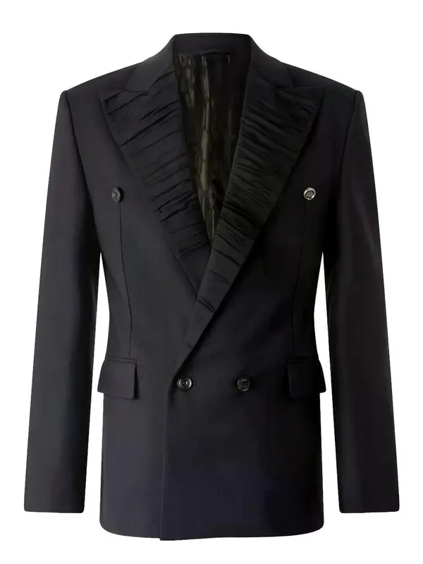 Roberto Cavalli Pleat-detail Blazer - Black